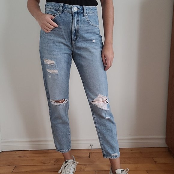 Garage | Jeans | 3for45 Garage Blue Distressed Mon Jeans | Poshmark